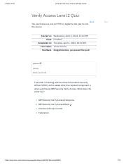 IBM Security Verify Access Level Quiz Review Key Insights Course Hero