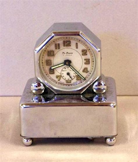 Musical Chrome Swiss Desk Clock 9cm High Clocks Zother Horology Clocks Watches