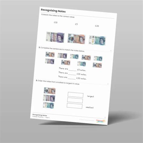 Year 1 Recognise Notes Varied Fluency 2 Resource Classroom Secrets