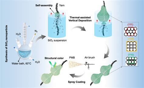 Schematic Illustrations Showing Self Assembly Of Colloidal Arrays And