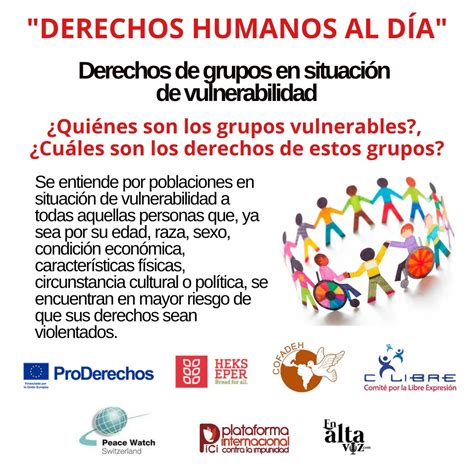 Derechos De Grupos En Situación De Vulnerabilidad Diario En Alta Voz