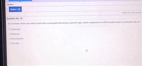 Sections Secton 1 I Marks For Correct Answer StudyX