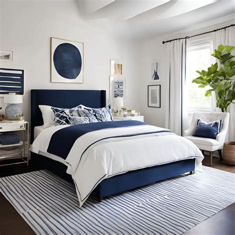 Navy And White Bedroom Ideas