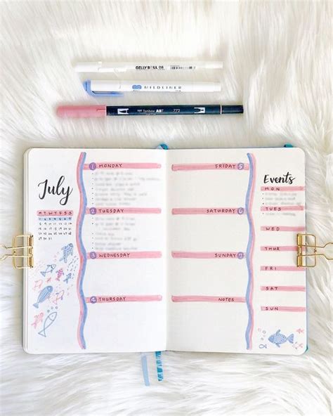 Bujo Weekly Spread Ideas