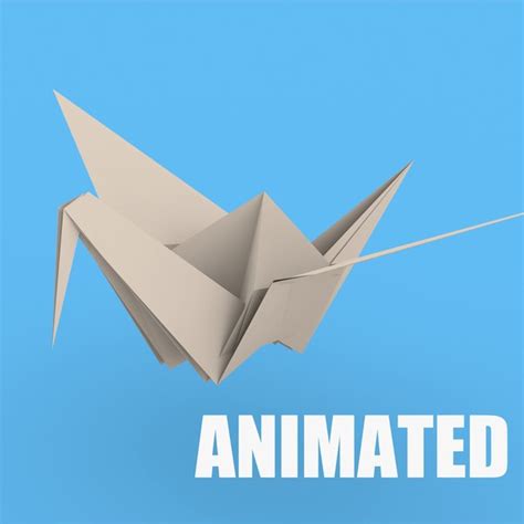 Origami Paper Crane Animated Model Turbosquid 1994526