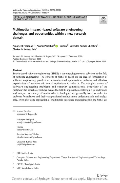 multimedia in search based software engineering challenges and opportunities within a new