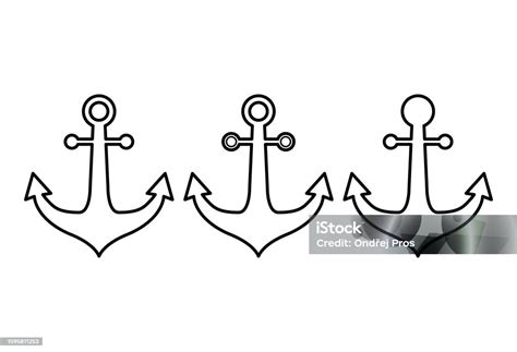 앵커 해양 오래 된 아이콘 선박 보안 개체 요소 벡터 일러스트 레이 션 디자인 웹 세트 강철에 대한 스톡 벡터 아트 및 기타 이미지 강철 걸이 장비 검은색 Istock