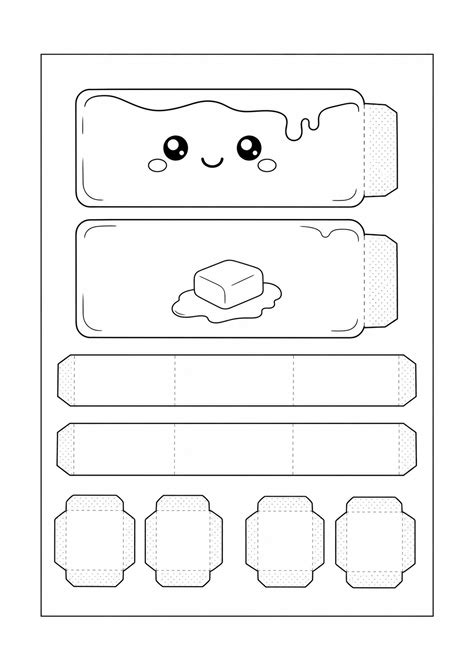 Squishy De Manteiga Para Imprimir Molde Grátis Pdf Zip