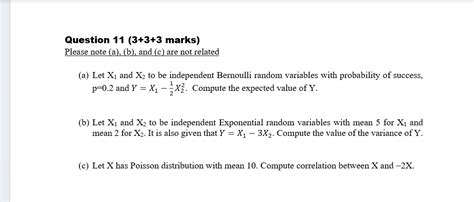 Solved A Let X1 And X2 To Be Independent Bernoulli Random