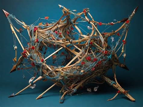 Maze Of Misdirection Navigating The Arrow Tangled Stock Illustration Illustration Of Black