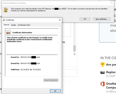 Certificate Mismatch When Connecting To Rds Software And Applications Spiceworks Community