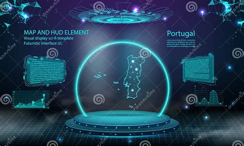 Poland Map Light Connecting Effect Background Abstract Digital