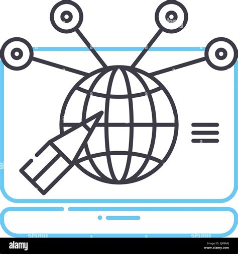 Browser Line Icon Outline Symbol Vector Illustration Concept Sign