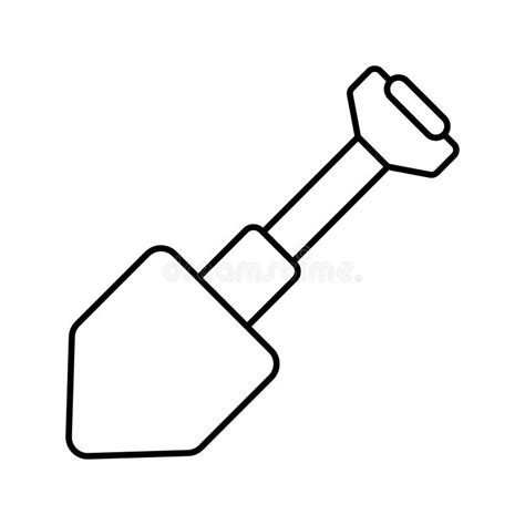 Shovel Vector Outline Icon Style Illustration Eps 10 File Stock Vector Illustration Of