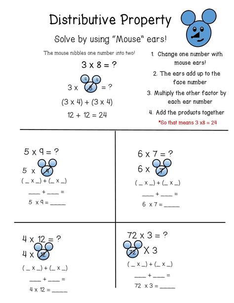 Using The Distributive Property Worksheet E