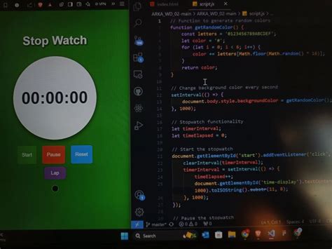 pritesh soni on linkedin javascript stopwatch webdevelopment internshipprojects learningintech
