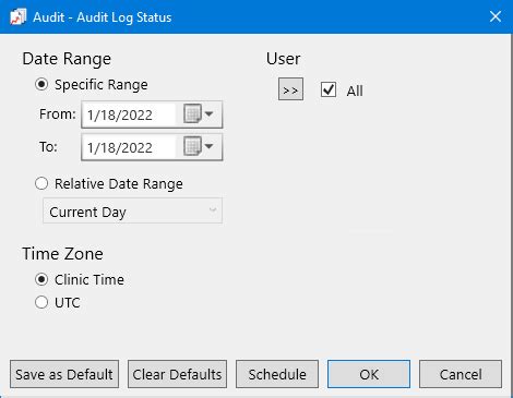 Audit Audit Log Status Report