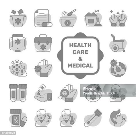 의료 및 건강 관리 벡터 아이콘의 집합입니다 프리미엄 품질의 기호 모바일 개념 및 웹 앱을 위한 의학 및 건강 요소 간호사에 대한 스톡 벡터 아트 및 기타 이미지 Istock