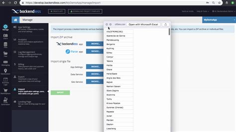 How To Import Data Into Backendless Youtube