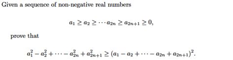 Solved Given A Sequence Of Non Negative Real Numbers A 1