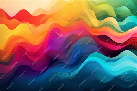 Premium Ai Image Abstract Colorful Wave Background For Design Created Generative Ai