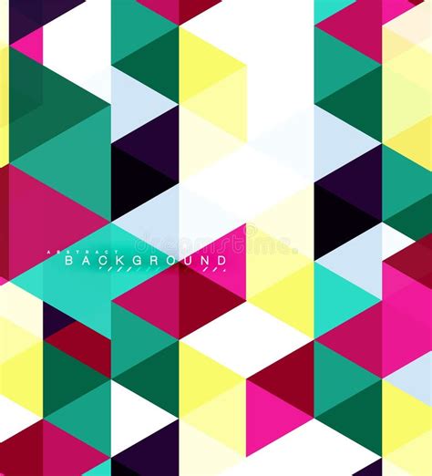 Multicolored Triangles Abstract Background Mosaic Tiles Concept Stock Vector Illustration Of