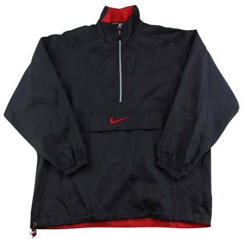 Nike Centre Red Swoosh Logo Jacket Black Sarugeneral