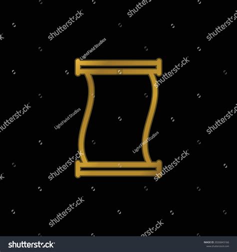 Ancient Paper Scroll Outline Gold Plated เวกเตอร์สต็อก ปลอดค่าลิขสิทธิ์ 2026843166 Shutterstock