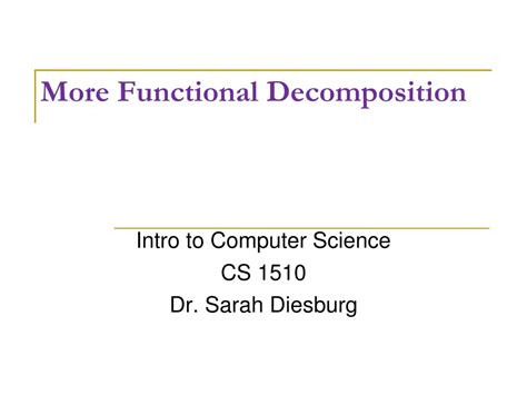 Ppt More Functional Decomposition Powerpoint Presentation Free