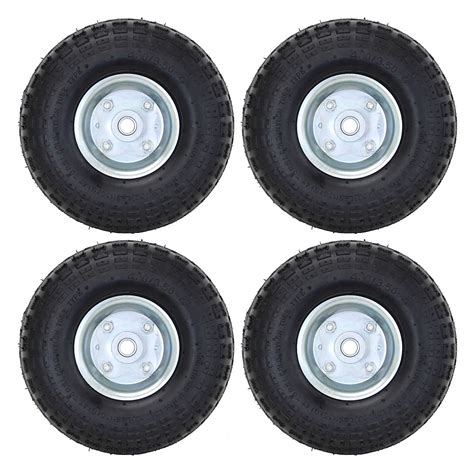 Oypla 4x 10 Pneumatic Sack Truck Trolley Wheel Barrow Replacement Tyre