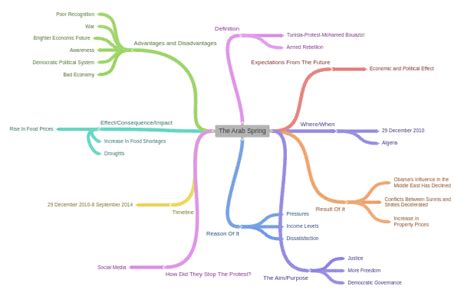 The Arab Spring Coggle Diagram