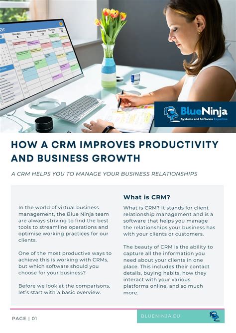 How A Crm Improves Productivity And Business Growth Report Blue Ninja