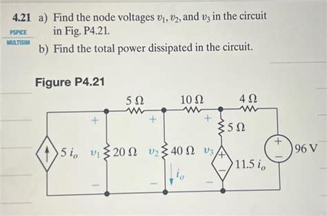 Solved A Find The Node Voltages V V And V In The Chegg