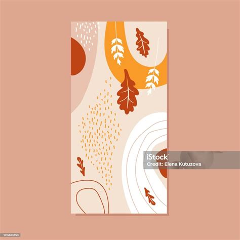 추상적인 가을 배너 가을 숲으로 디자인 가을 단풍의 낙엽 색상 트렌디 콜라주 벡터 일러스트 레이 션 벽 예술 엽서 표지 포스터