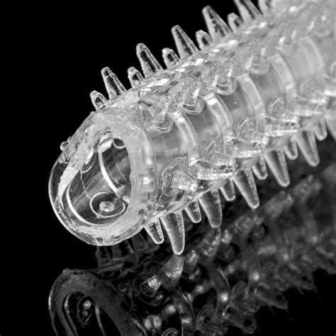 Soft Silicone Penis Sleeve Delay Time Crystal Cockring Dido Ring