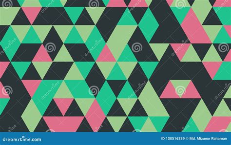 Abstract Retro Pattern Of Geometric Shapesgeometric Hipster Triangular Background Vector Stock