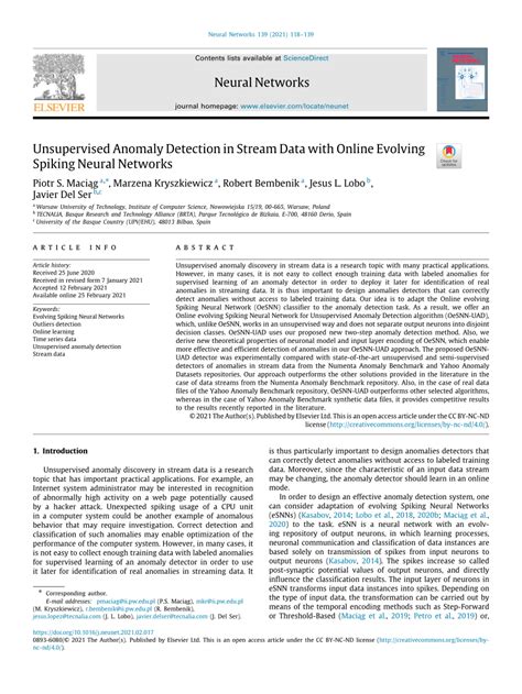 pdf unsupervised anomaly detection in stream data with online