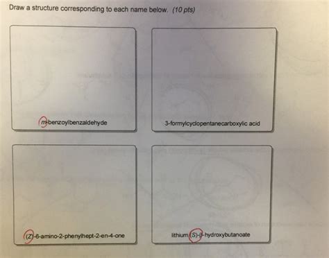 Solved Draw A Structure Corresponding To Each Name Below Chegg