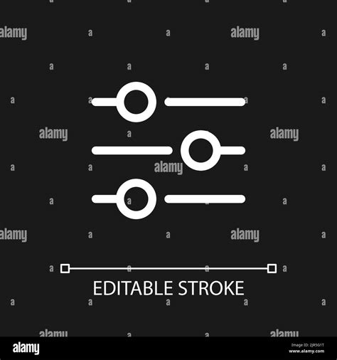 Adjustments Pixel Perfect White Linear Ui Icon For Dark Theme Stock Vector Image And Art Alamy