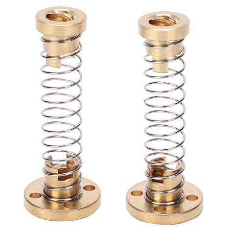 Gap Eliminate Nut T8 Anti Clearance Spring Brass Lead Thread Nut 3d