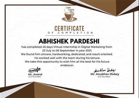 Abhishek Pardeshi On Linkedin Internship Career Opportunity Thankyou Learning Chai