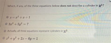 solved which of the following parameterizations does not use
