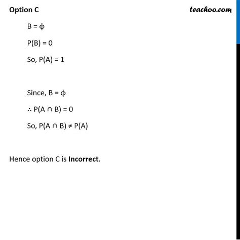 Misc 17 MCQ If P B A 1 Chapter 13 Class 12 Probability CBSE