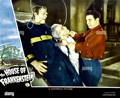 House Of Frankenstein From Left Glenn Strange Boris Karloff Lon