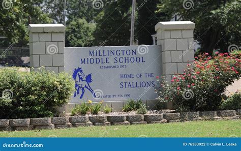 Millington Middle School Sign Editorial Photography Image Of Arts