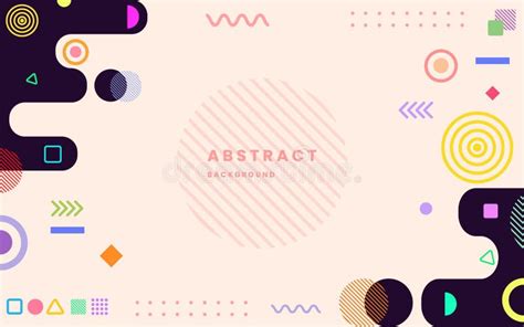 Colorful Abstract Geometric Shapes Design Element Background Colorful