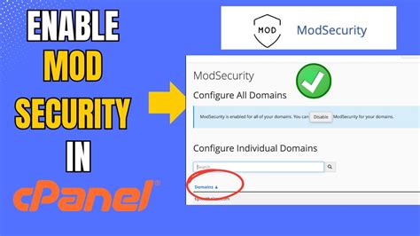How To Disable Modsecurity In Cpanel Youtube
