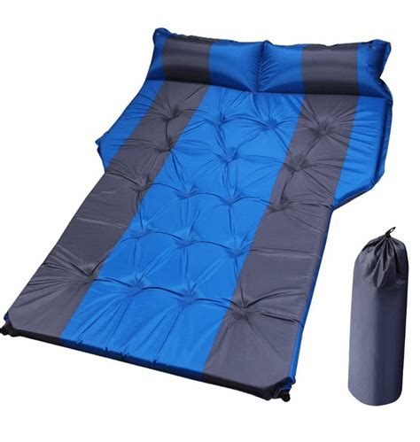 자동차 자동 에어 매트리스 휴대용 베드 Suv 트렁크 여행용 캠핑 야외 보관 가방 포함 A 블루182 티몬