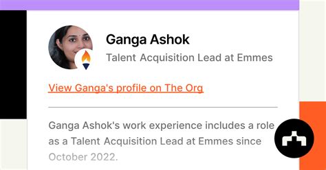 Ganga Ashok Talent Acquisition Lead At Emmes The Org