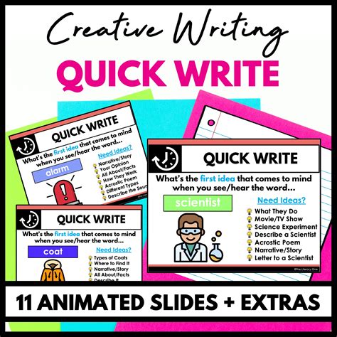 Quick Write Writing Activities The Literacy Dive